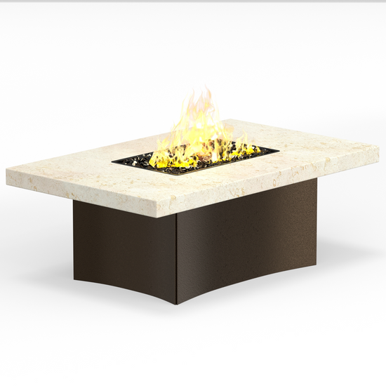 Oriflamme Stone Series Rectangle Gas Fire Pit Table – Outdoor Fire ...